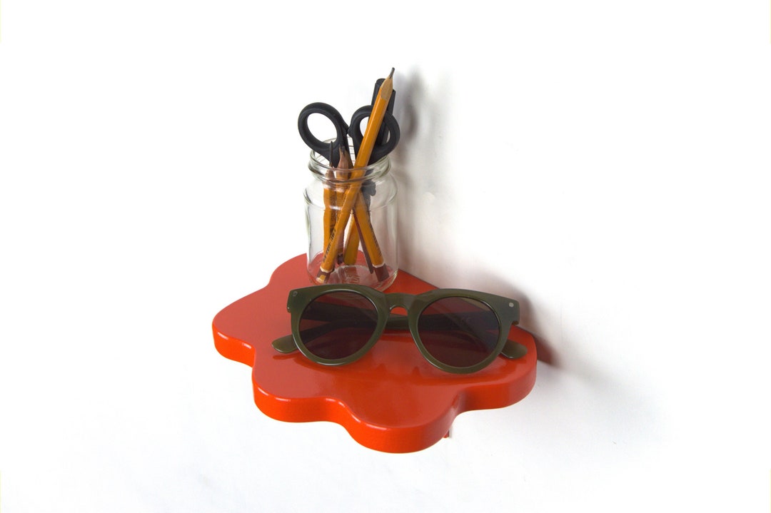 Colorful Shelf - Orange Shelf, Curvy Shelf, Funky Decor, Blob Shelf ...