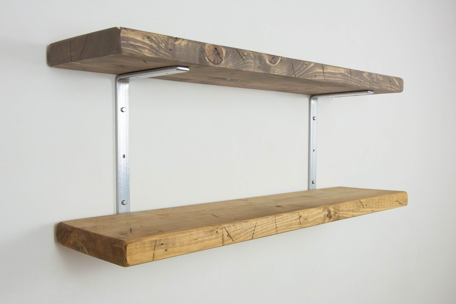 Double Wall Mounted Shelf Brackets C Shaped Steel Brackets Heavy Duty ...
