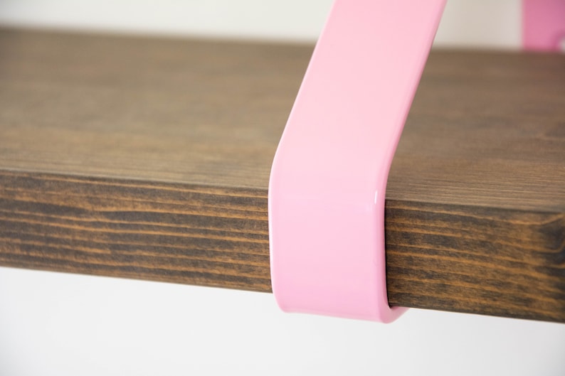 Shelf Wall Bracket Pastel Pink Color Hanging Shelf - Etsy