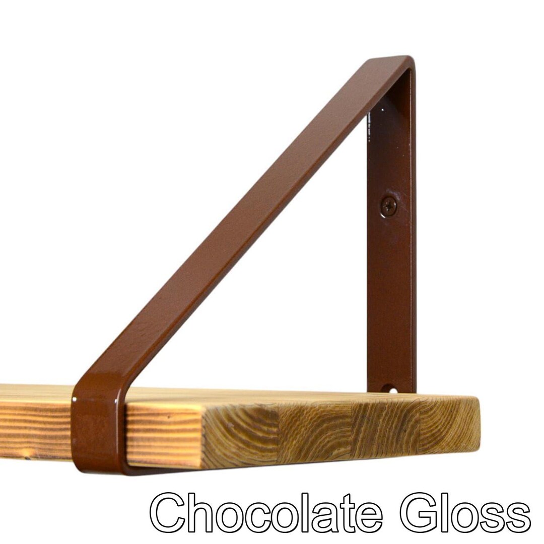 Triangle Shelf Bracket - Chocolate Gloss Bracket for Home Shelving ...