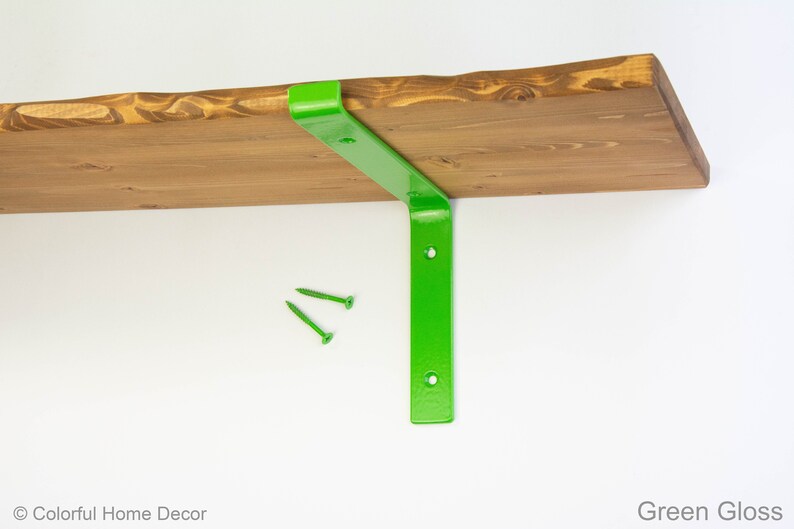 Steel Brackets Green Gloss Powder Coated Heavy Duty Brackets - Etsy