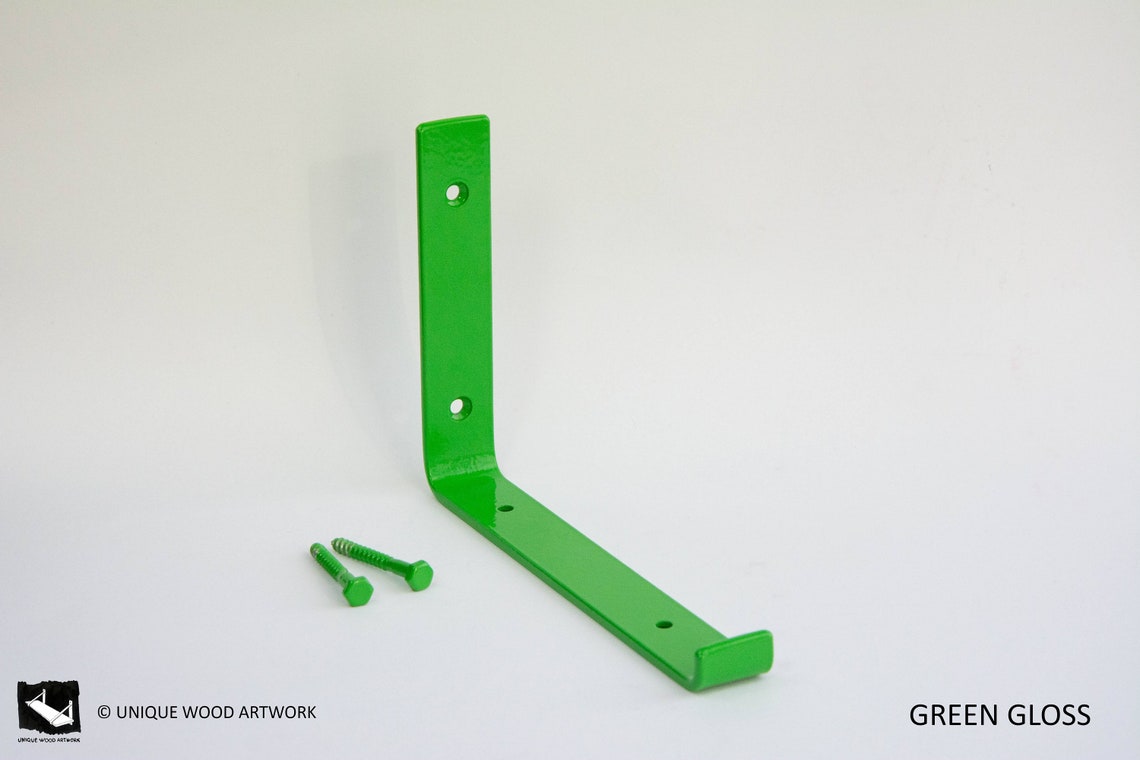 Steel Brackets Yellow Gloss Powder Coated Newest J Design | Etsy