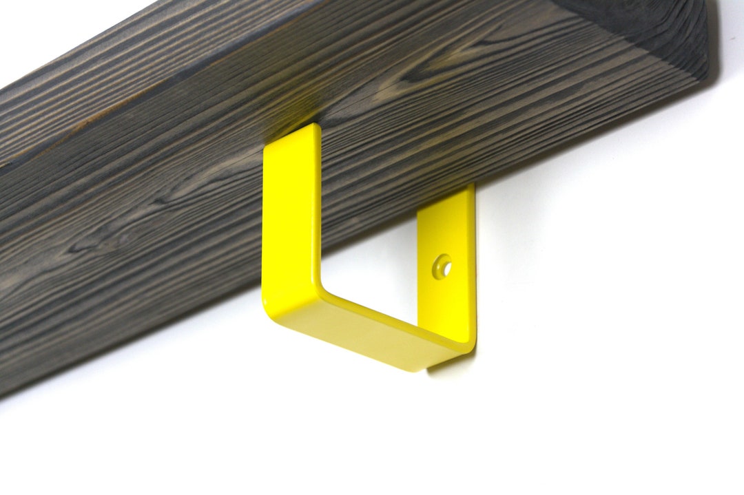 Colorful Shelf Bracket - Yellow Gloss Color Shelf Bracket, Floating ...