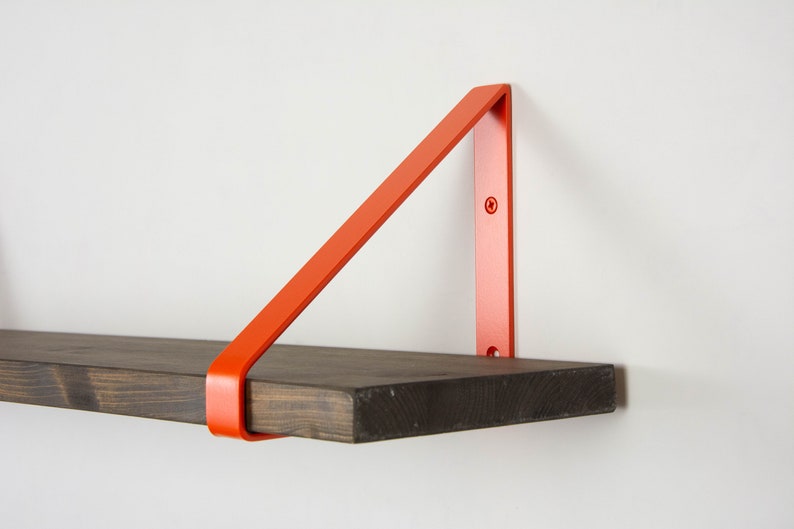 Colorful Shelf Bracket Orange Matte Color Floating Shelf - Etsy UK