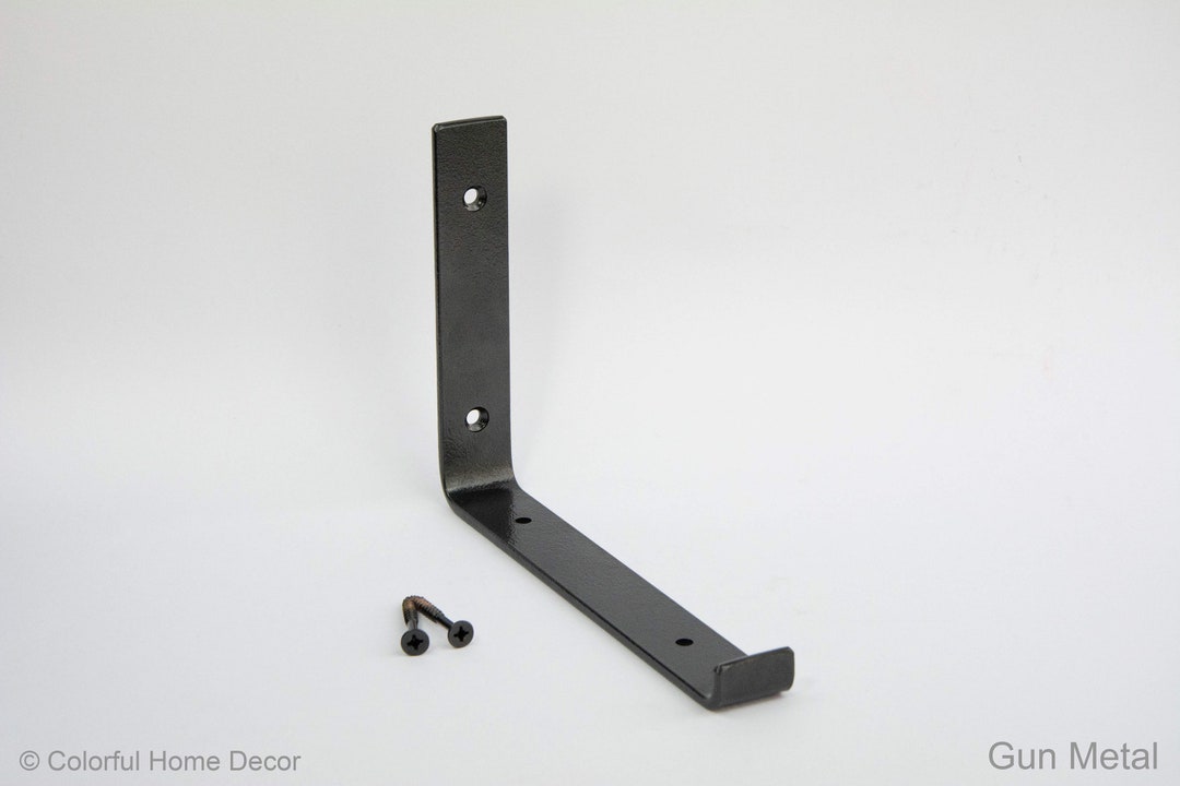 Steel Brackets Gun Metal Powder Coated - Newest J Design - Heavy Duty ...