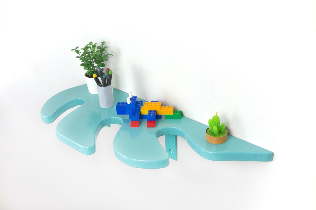 Curvy Shelf - Light Blue Shelf, Wall Hangings, Home Decor, Wall Mounted ...