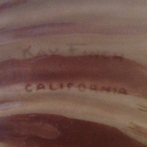 Kay Finch California Bowl Pink Art Pottery Ceramic Shell Shape ...