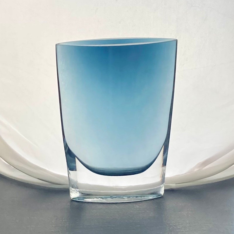 Blue Glass Vase - Etsy