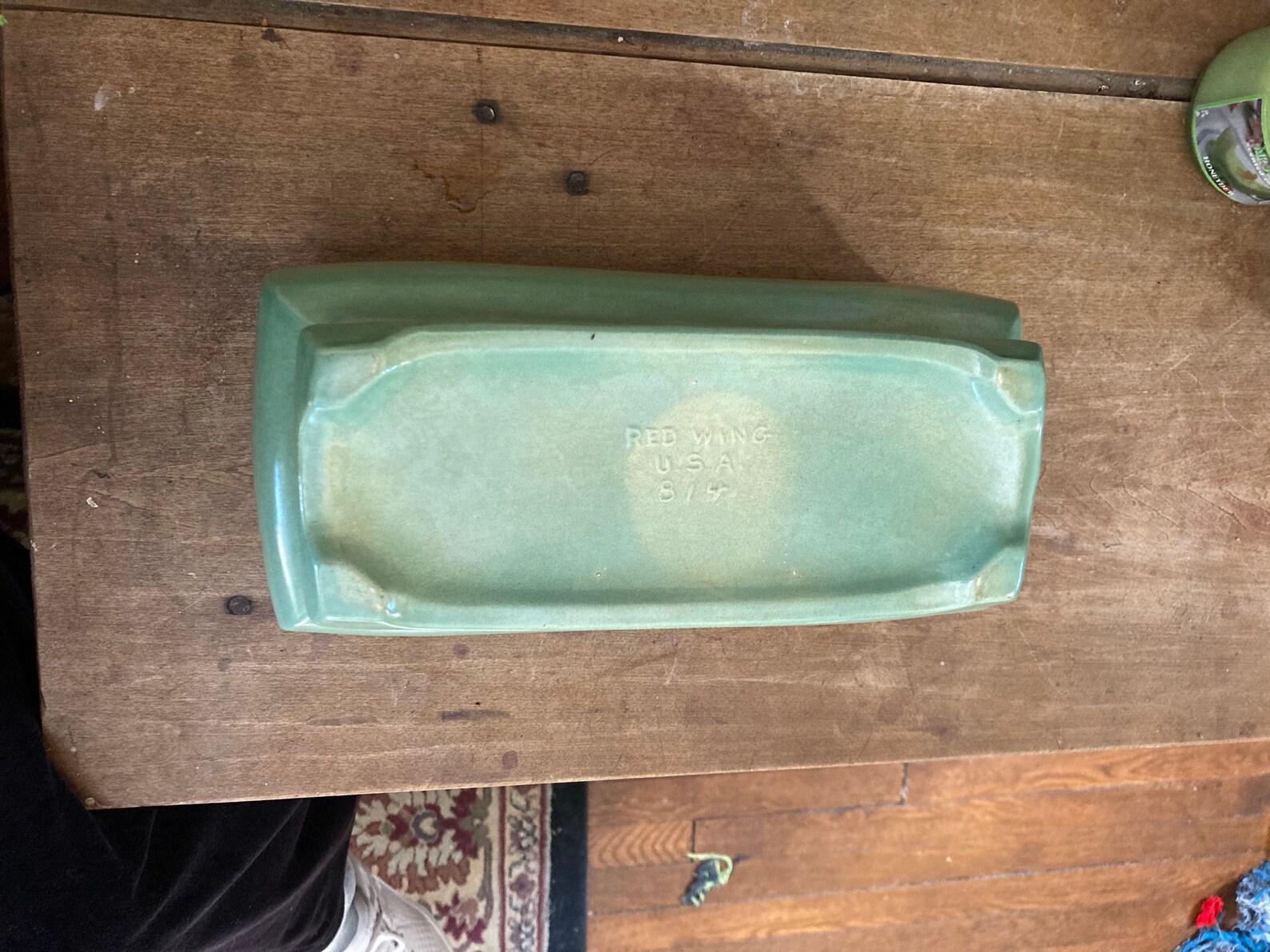 Red Wing Planter Art Pottery 814 USA Glazed Footed Sage - Etsy