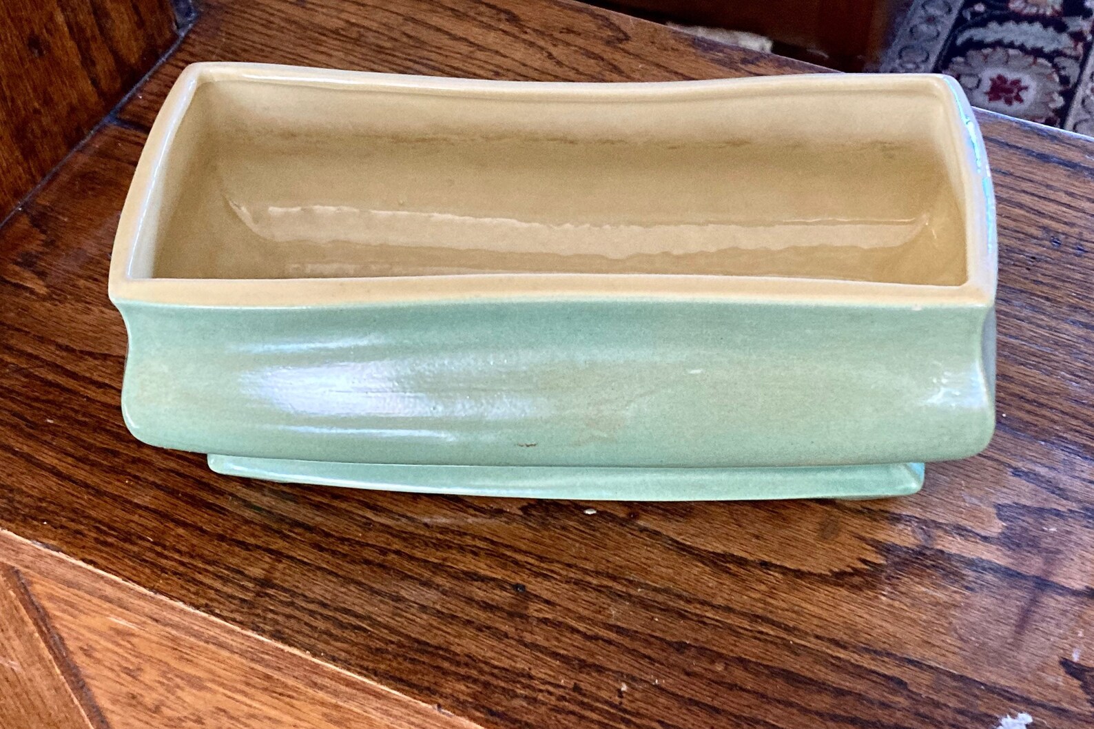 Red Wing Planter Art Pottery 814 USA Glazed Footed Sage - Etsy