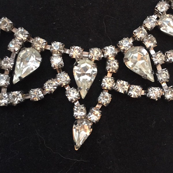 Rhinestone Necklace - Etsy