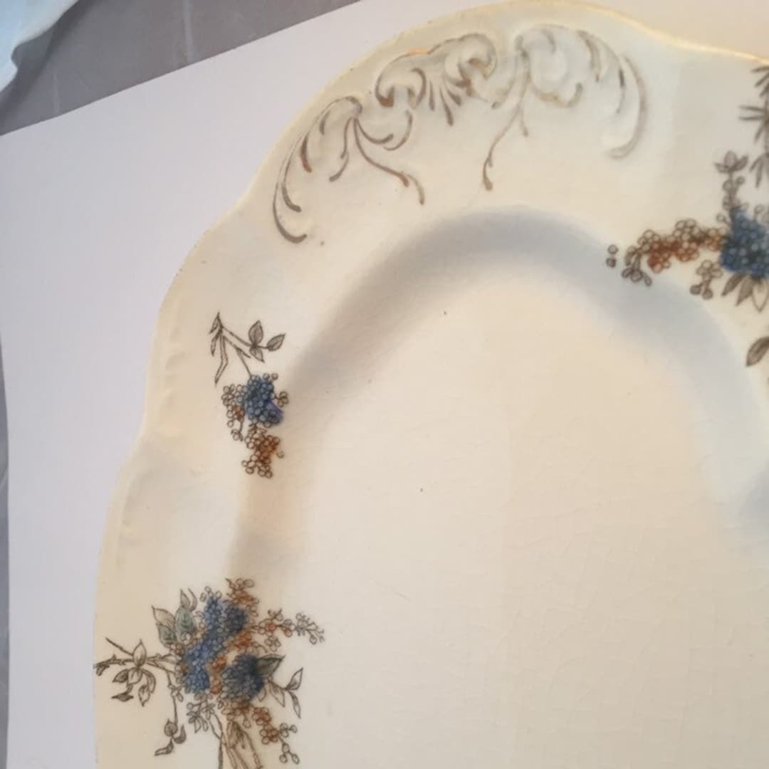 Mellor & Co. Mayflower 423 Vintage Oval Ironstone Serving Platter Blue ...