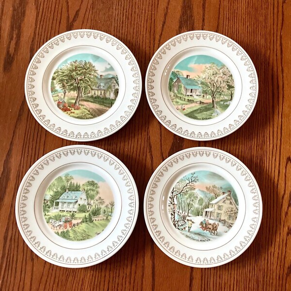 4 Seasons Plates - Etsy