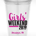 Girls' Weekend Wine Glass or Plastic Tumbler DECALS diy | Etsy
