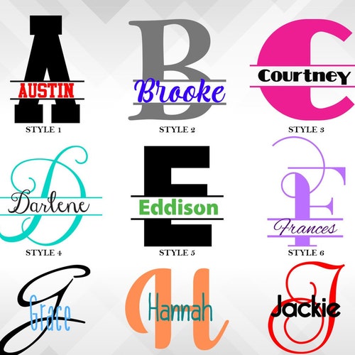 Monogram Decal Name Initial Decals for Tumblers Wine | Etsy