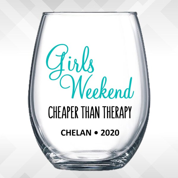 Girls' Weekend Wine Glass or Plastic Tumbler DECALS Diy Cup Stickers ...