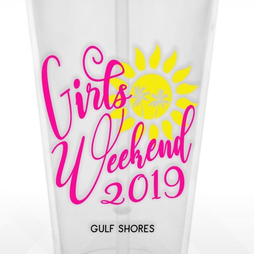 DIY Custom Wine Glass Decals Girls Weekend Party Decals - Etsy
