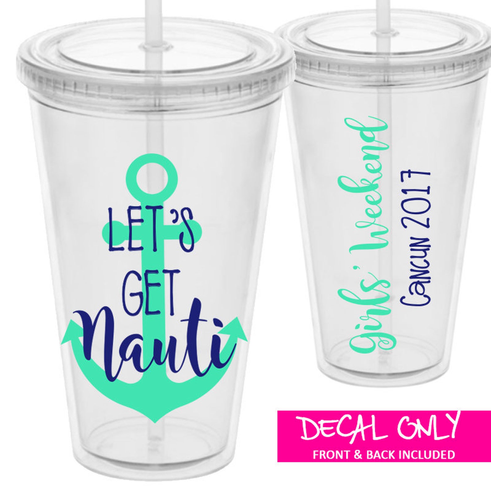 Let's Get Nauti Decals Girls Weekend Trip Getaway - Etsy