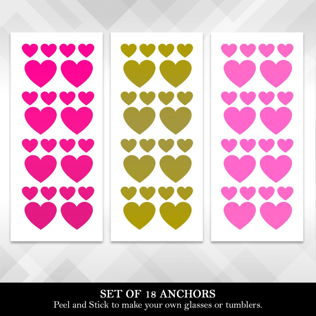 Hearts Decal Sheet | Decorative Heart Set | Heart Stickers | DIY ...