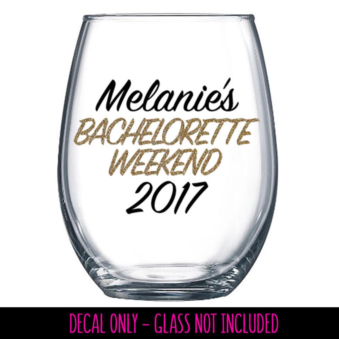 CHEAP Bachelorette Weekend Party Decals for Wine Glasses or - Etsy