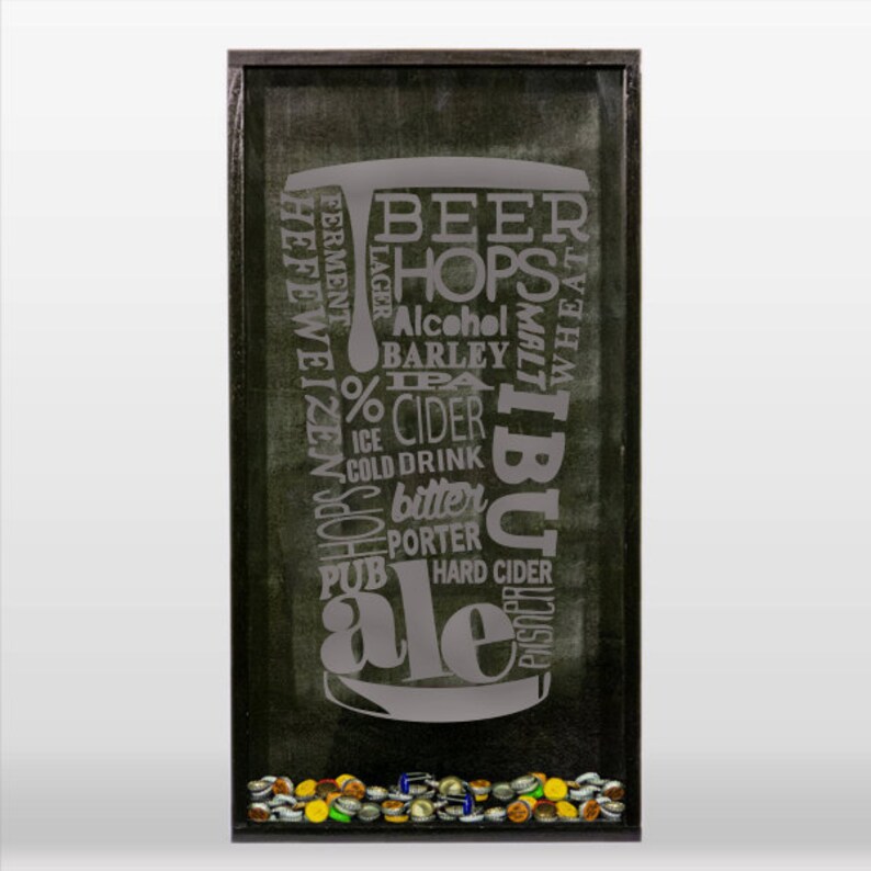 Beer Pint Words Glass Vinyl Sticker Decal - Etsy