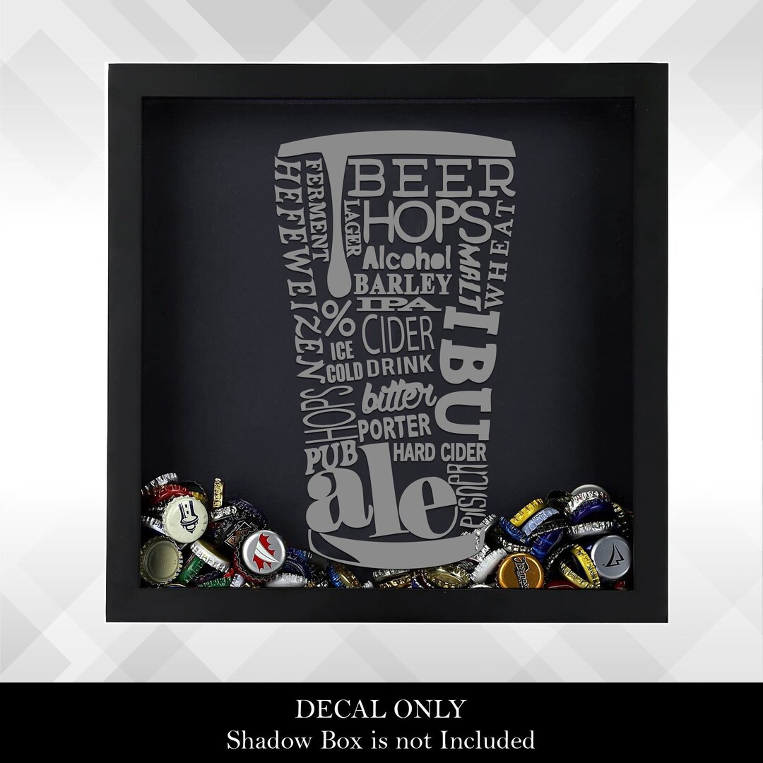Beer Pint Words Glass - Vinyl Sticker Decal - Etsy