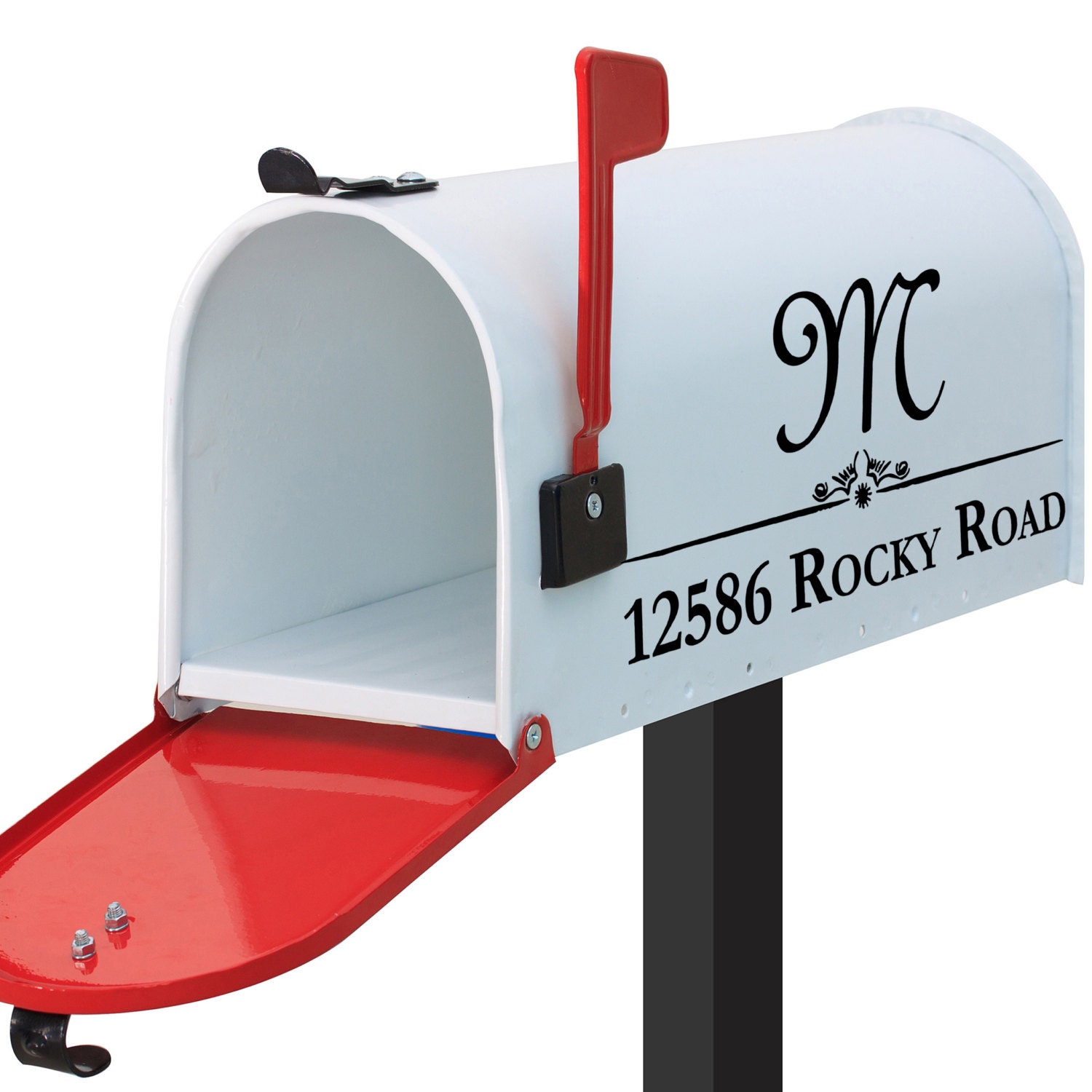Mailbox Address Number Initial Decal - Customized! Set of 2 Decals ...