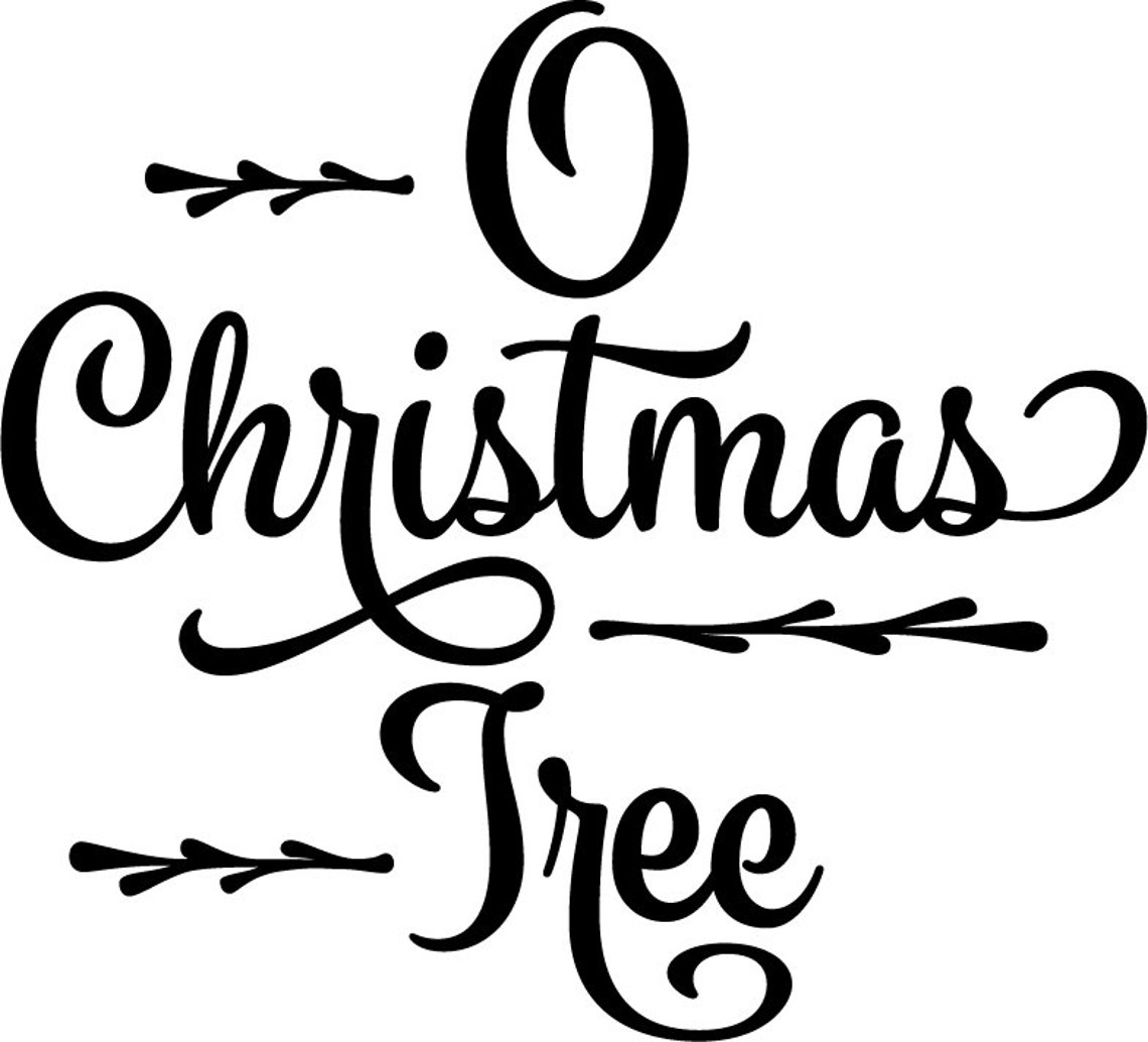 O Christmas Tree Holiday Vinyl Sticker Christmas Decal for - Etsy