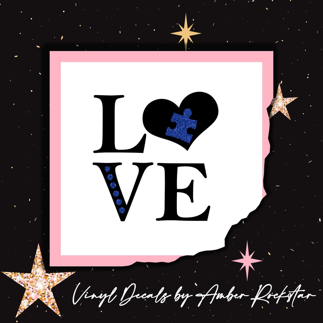 Autism LOVE Cup Decal - Vinyl Sticker - Support Autism | Yeti RTIC ...