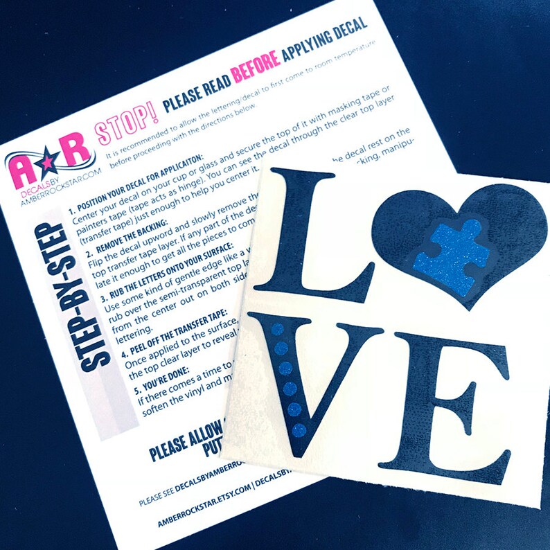 Autism LOVE Cup Decal Vinyl Sticker Support Autism Yeti - Etsy