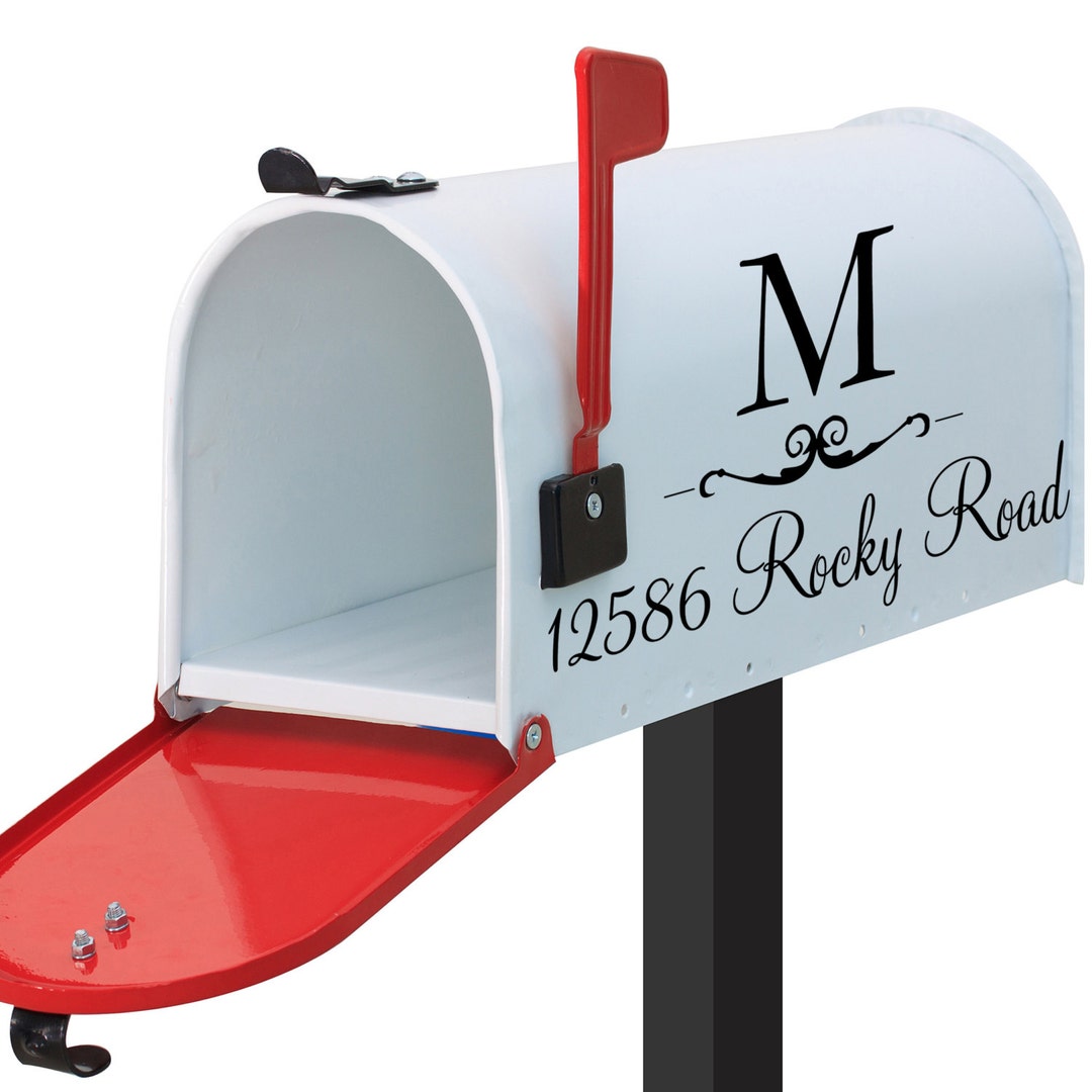 Mailbox Address Number Initial Decal - Customized! Add Character to ...