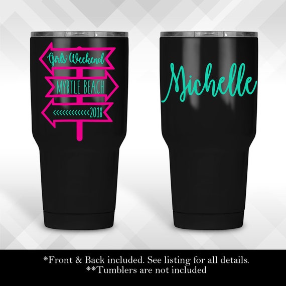 Girls' Weekend Wine Glass or Plastic Tumbler DECALS diy | Etsy