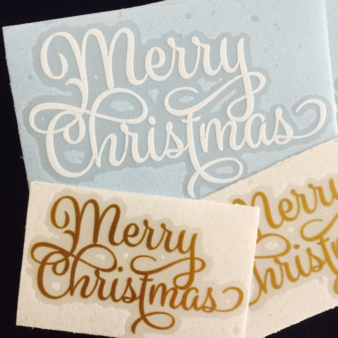 Merry Christmas Lettering Holiday Vinyl Sticker Christmas - Etsy