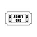 Admit One ticket Decal Perfect for Making Ticket Memory Shadow Boxes - Etsy