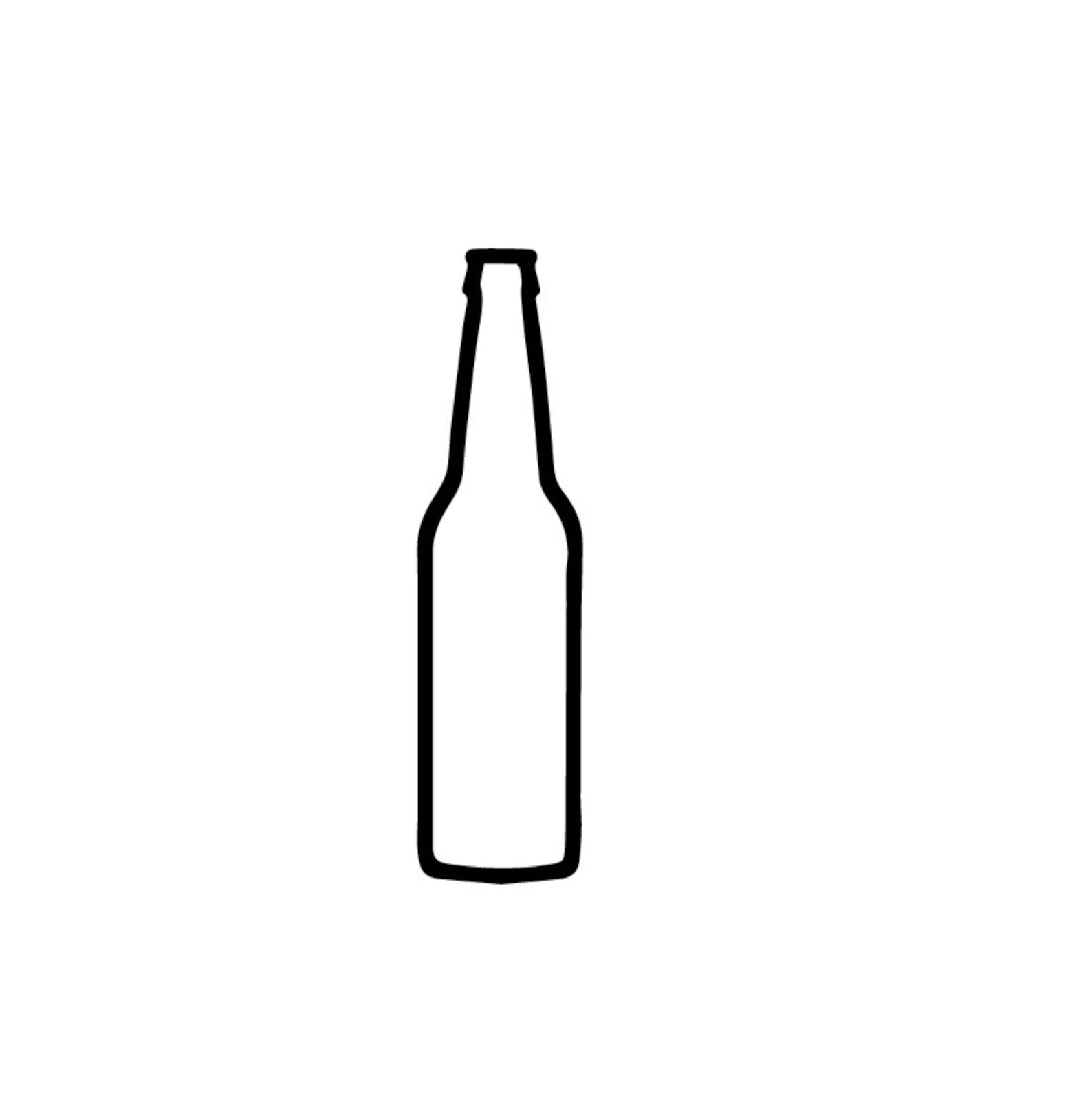 Beer Bottle Outline DECAL Make Your Own Beer Cap Shadow Box - Etsy