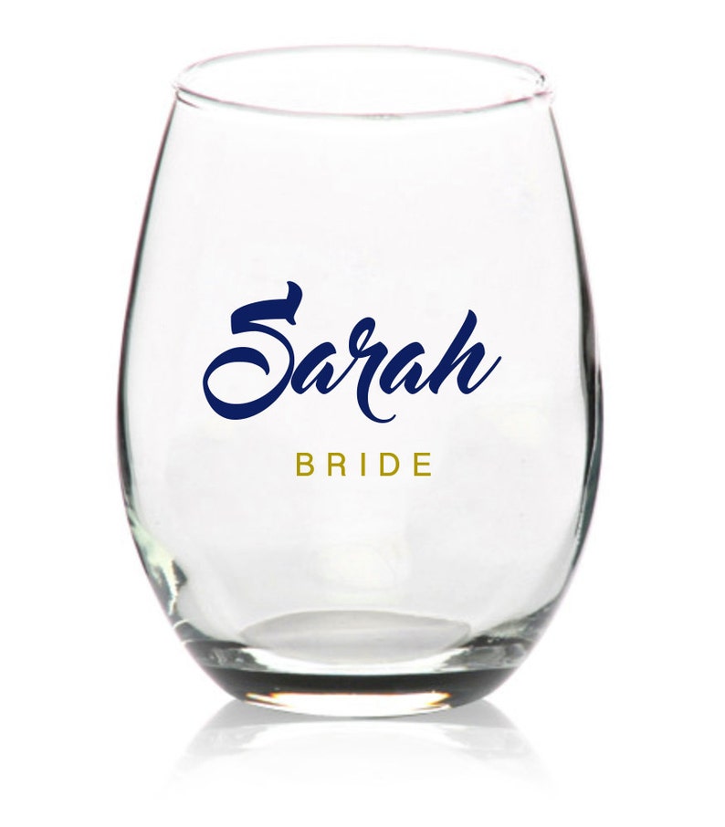 Wedding Party Glass Tumbler Decal Vinyl Sticker Choose TWO - Etsy