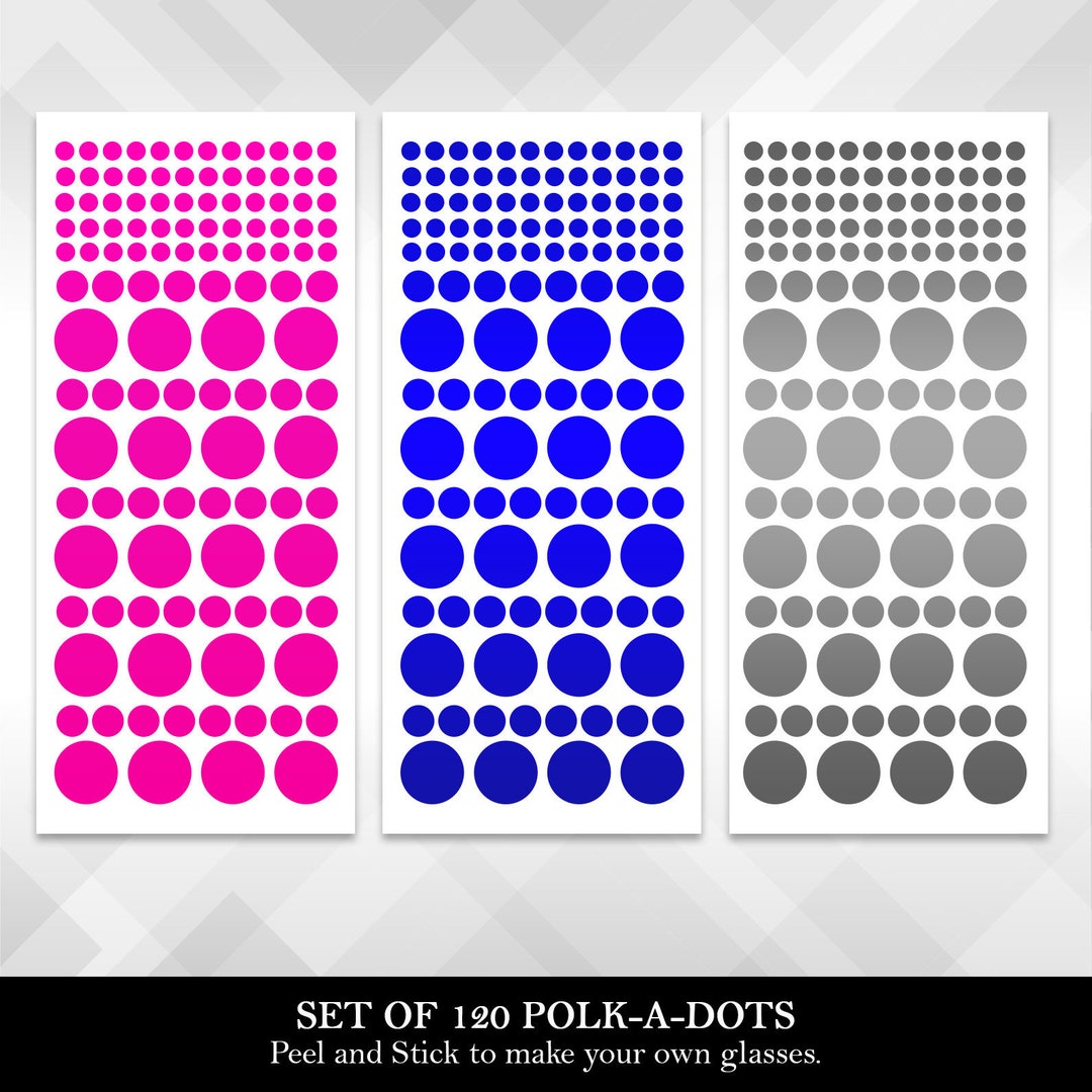 Polka Dot Decal Sheet | Decorative Polka Dots | Polka Dot Stickers ...