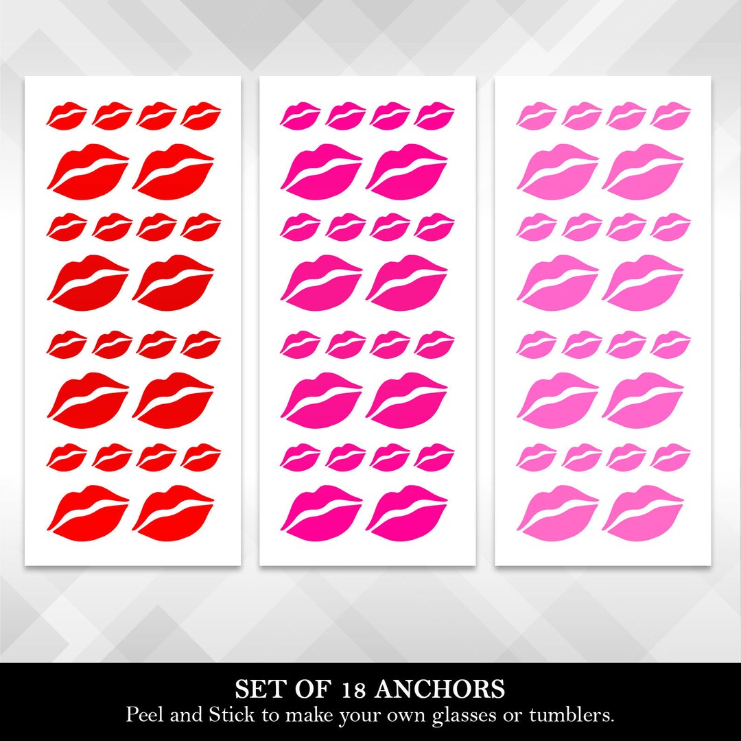 Lip Decal Sheet | Decorative Lips Set | Lip Stickers | DIY Wedding ...