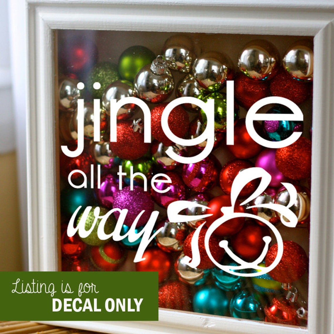 Jingle All the Way Holiday Vinyl Sticker Christmas Decal - Etsy
