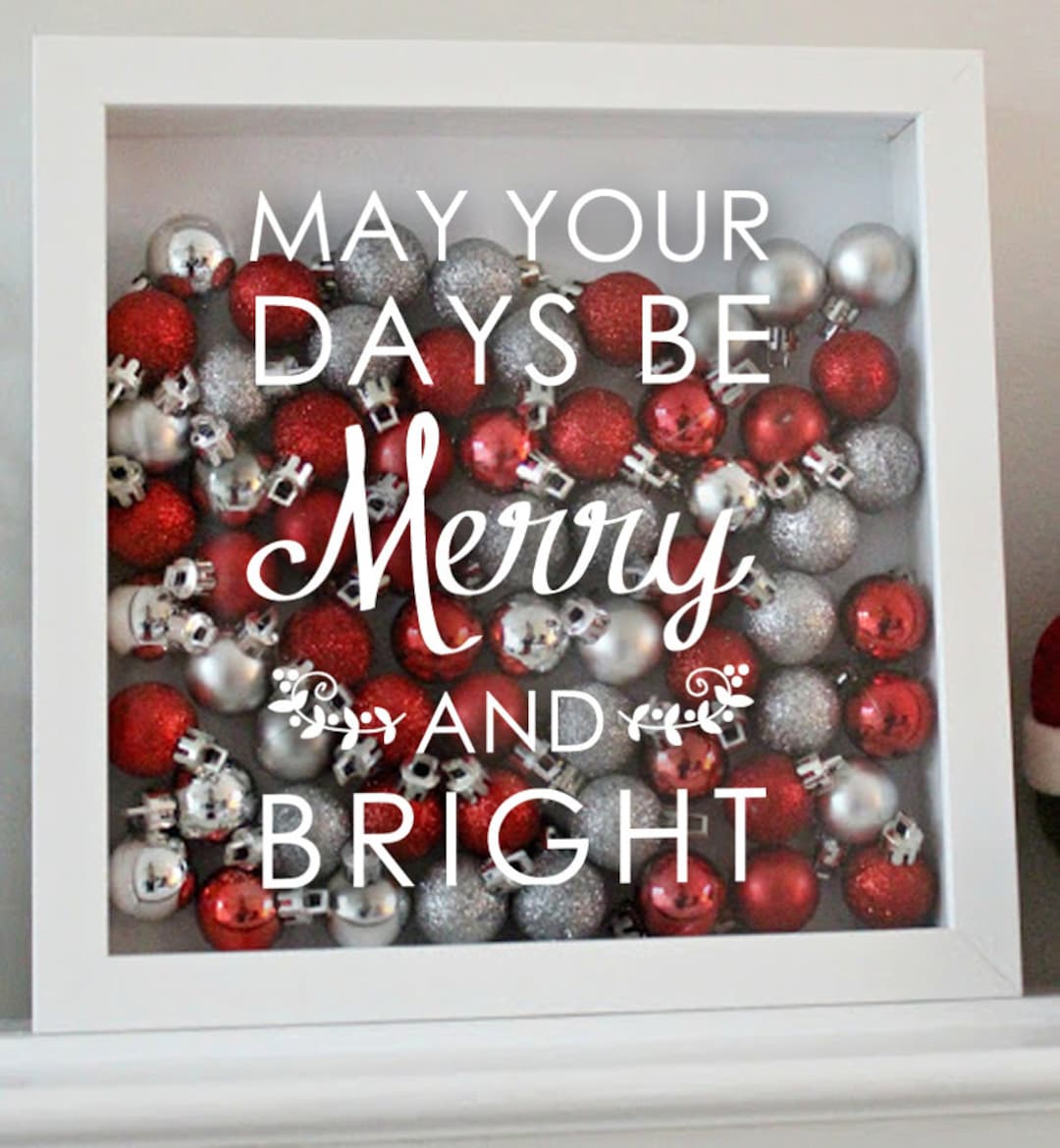 May Your Days Be Merry and Bright - Holiday Vinyl Sticker - Decal Only ...