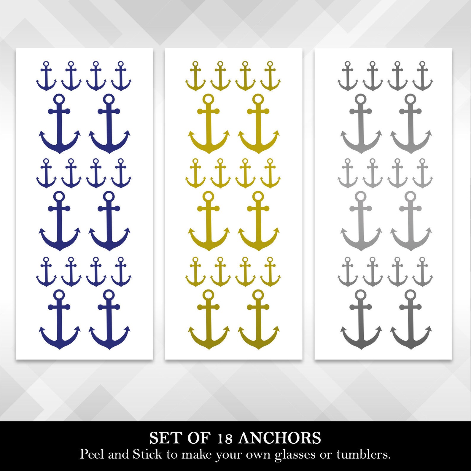 Anchor Decal Sheet Decorative Anchor Set Sailor Stickers - Etsy