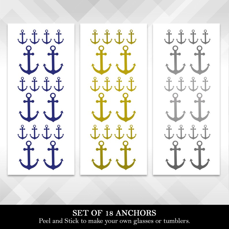 Anchor Decal Sheet Decorative Anchor Set Sailor Stickers - Etsy