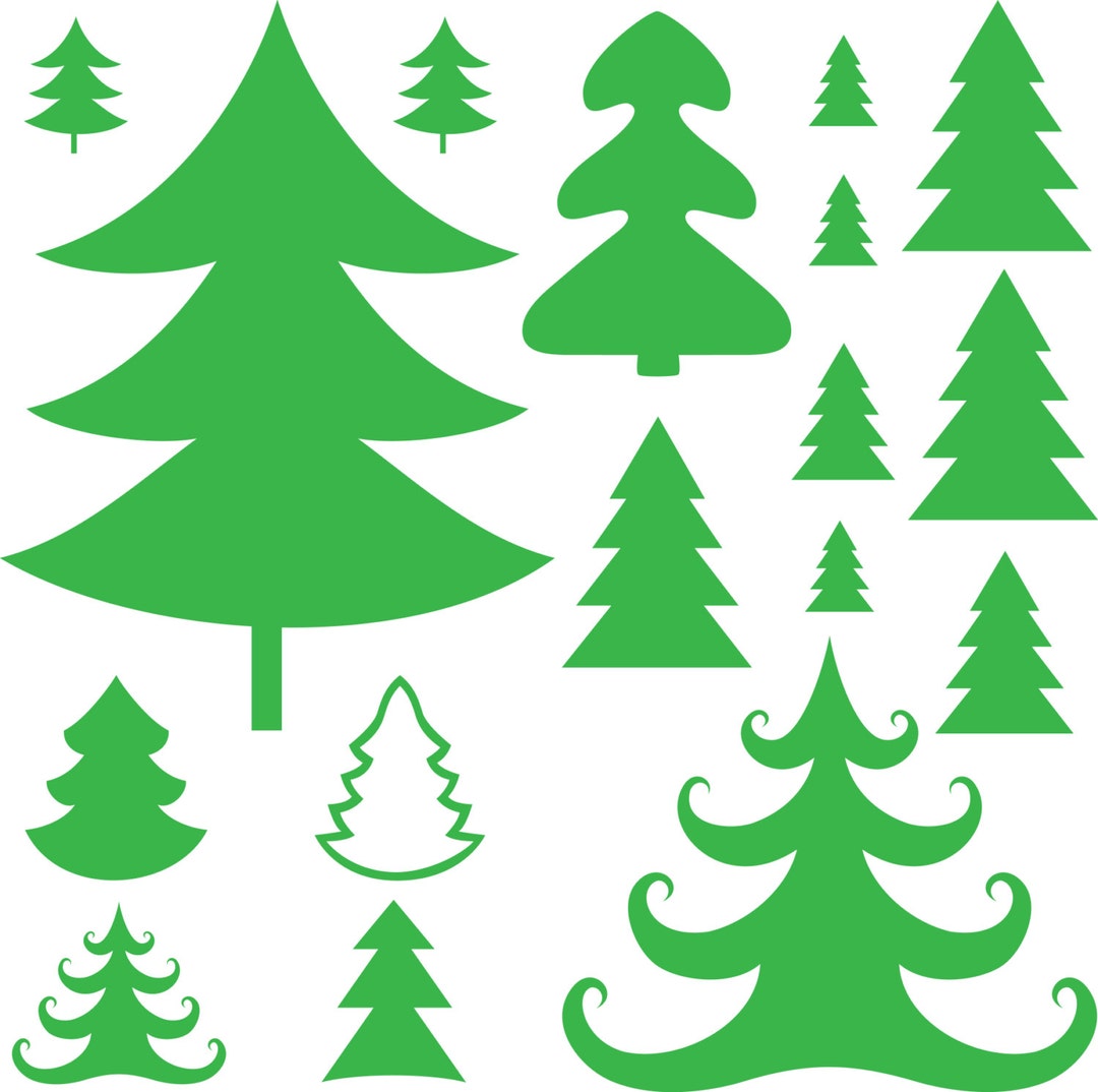 16 Vinyl Christmas Tree Decals for the Holidays Christmas Decorations ...