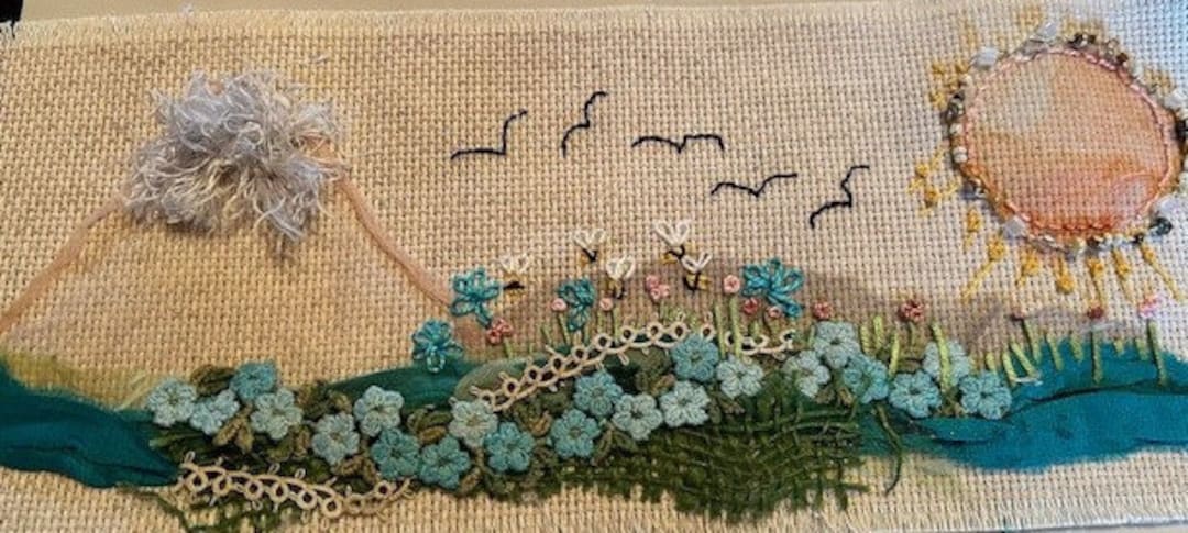 Landscape Slow Stitch Kit, With Pattern and Everything You Need! - Etsy