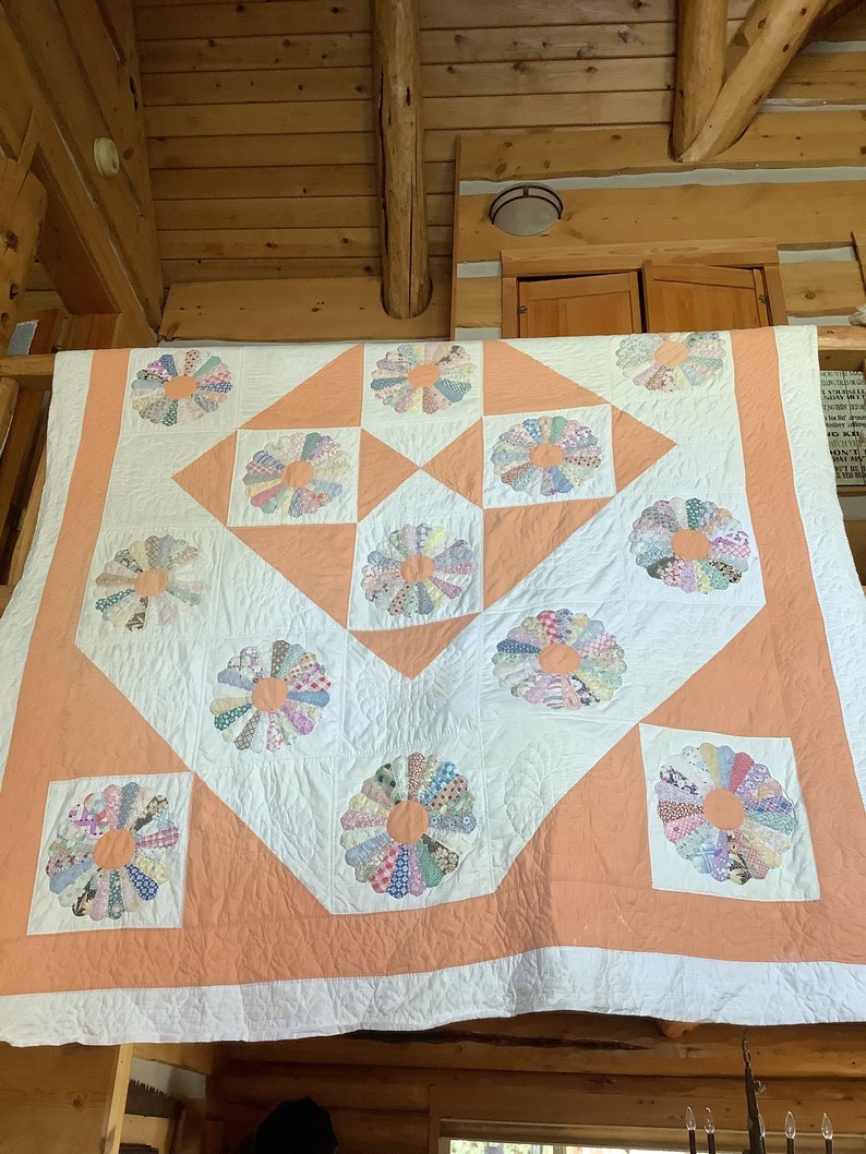 Amazing 1940 Hand Quilted Dresden Plate All Hand Made in - Etsy