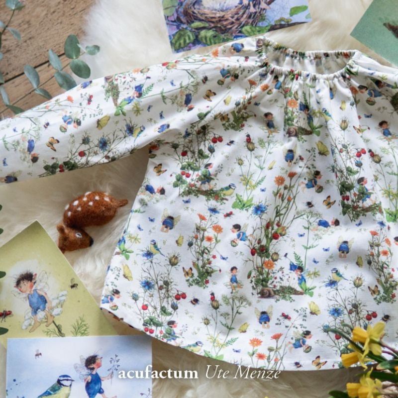 Acufactum German Fabric: Summer Fairy Boy Beautiful Heavier Cotton ...