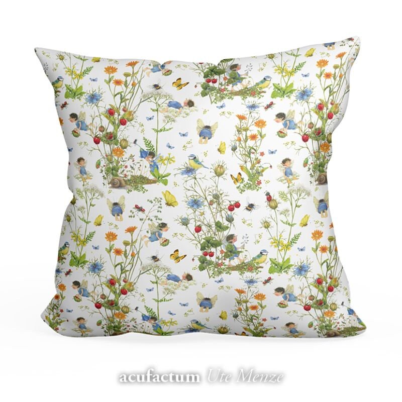 Acufactum German Fabric: Summer Fairy Boy Beautiful Heavier Cotton ...
