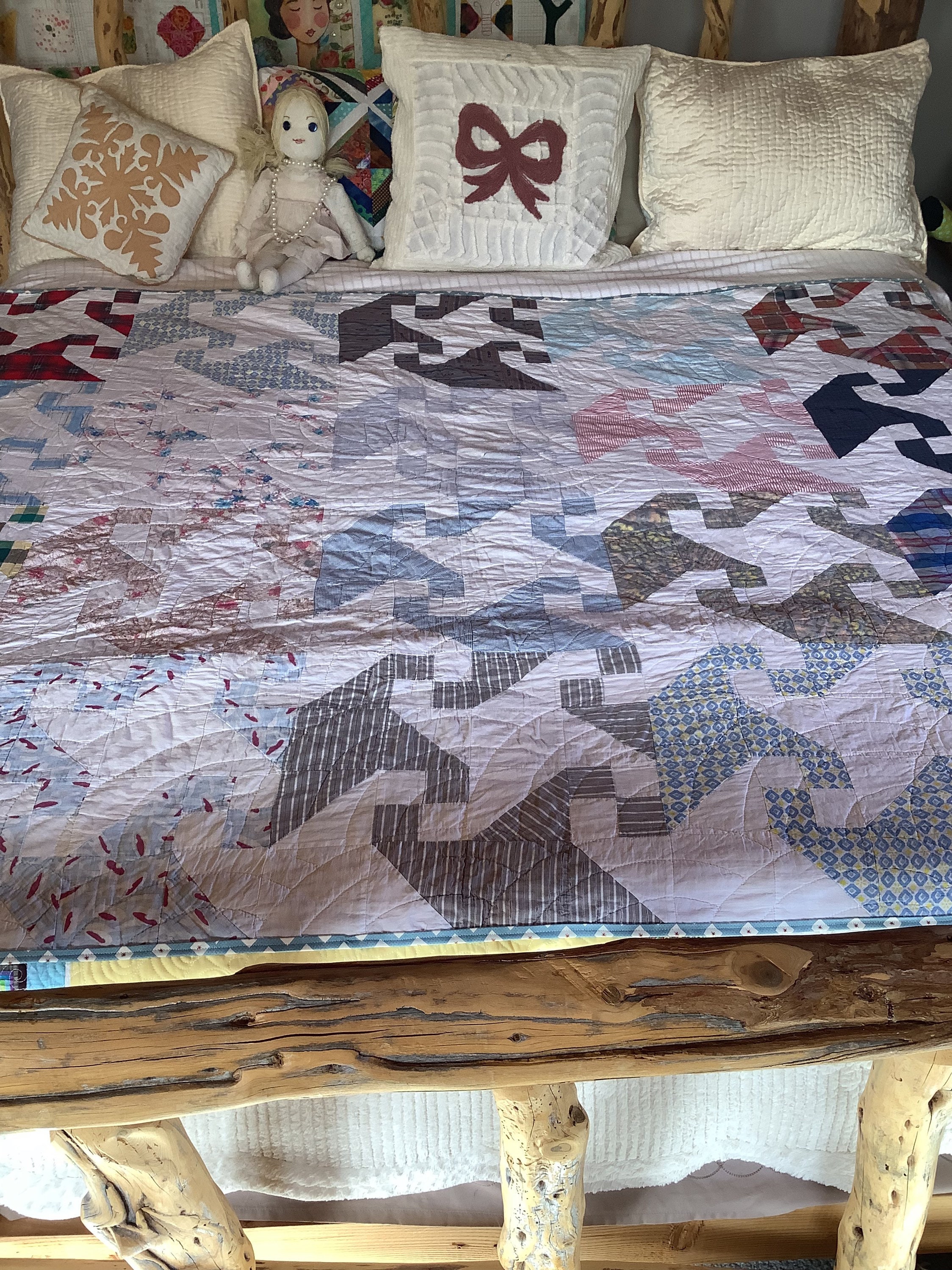 1940s Vintage Drunkards Path Quilt - Etsy