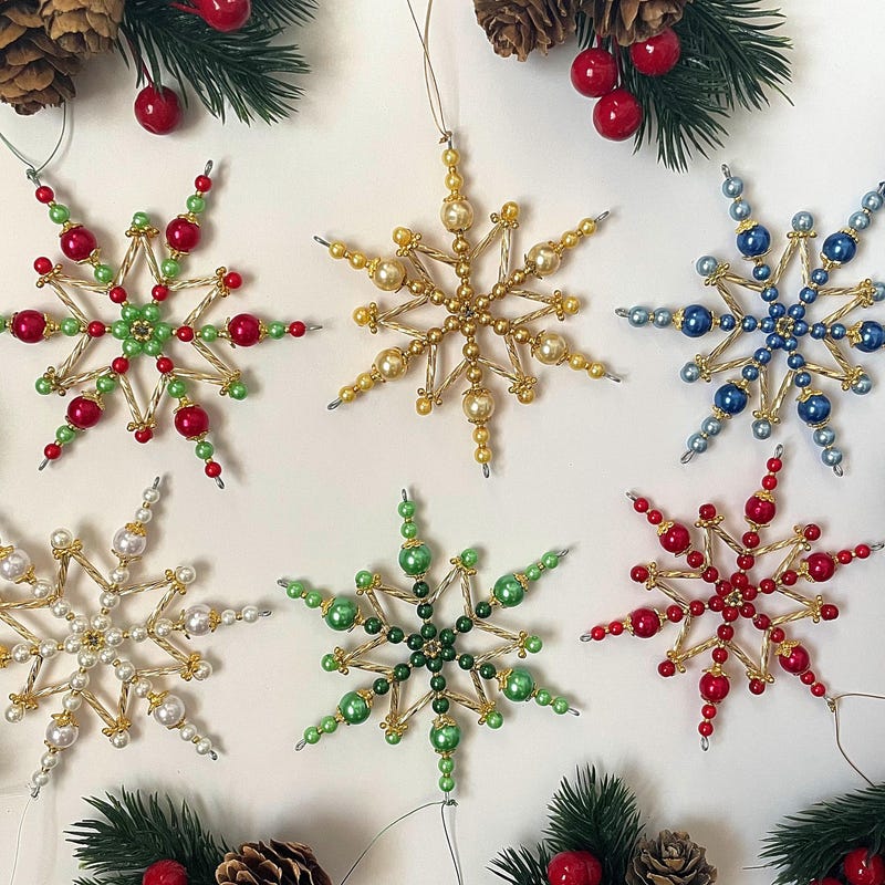 Small Gold Snowflake Ornament - Etsy UK