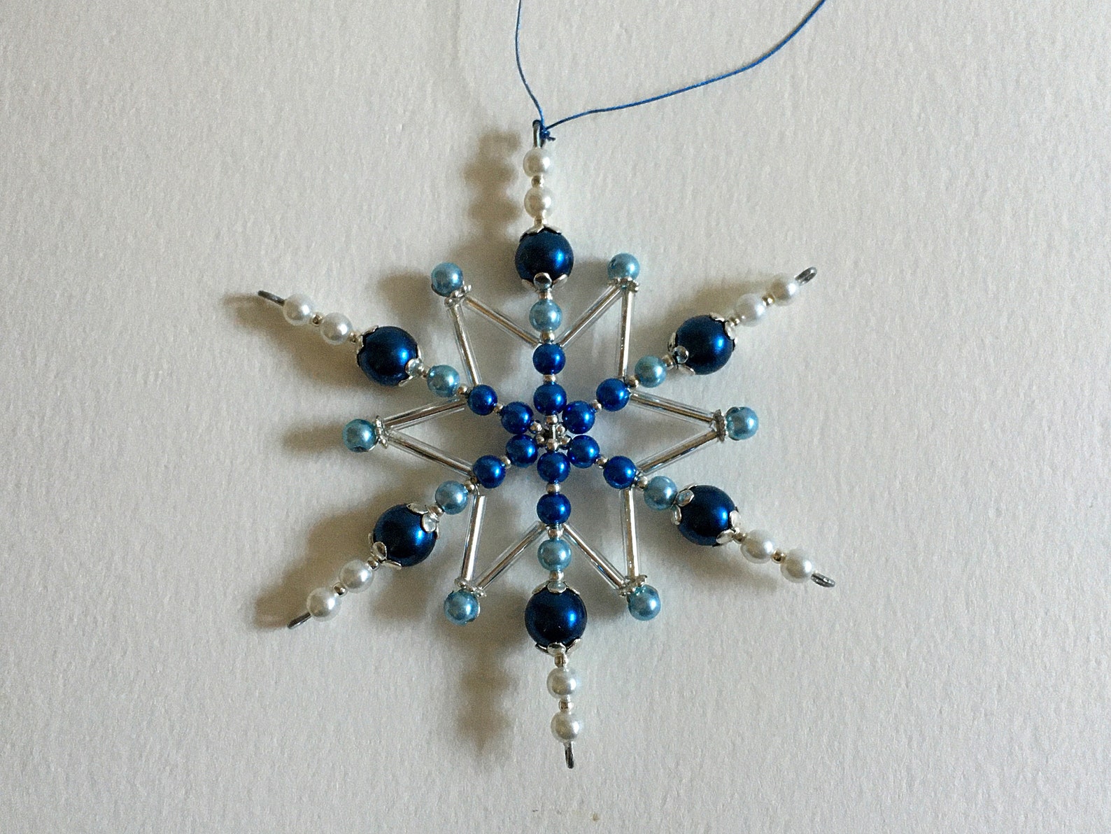 Wire Snowflake Christmas Tree Decoration Small Handmade Xmas - Etsy